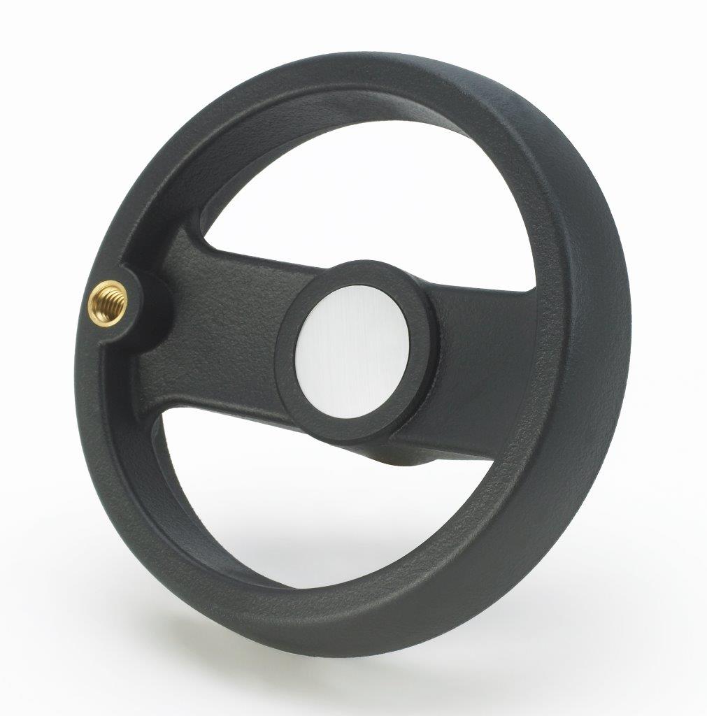 Two Spoke Plastic Handwheels On Morton Machine Works